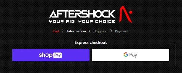 Does Aftershock PC Australia take Shop Pay? — Knoji