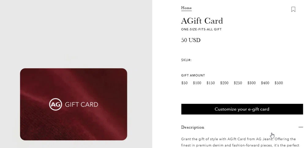 Does AG Jeans offer gift cards? — Knoji