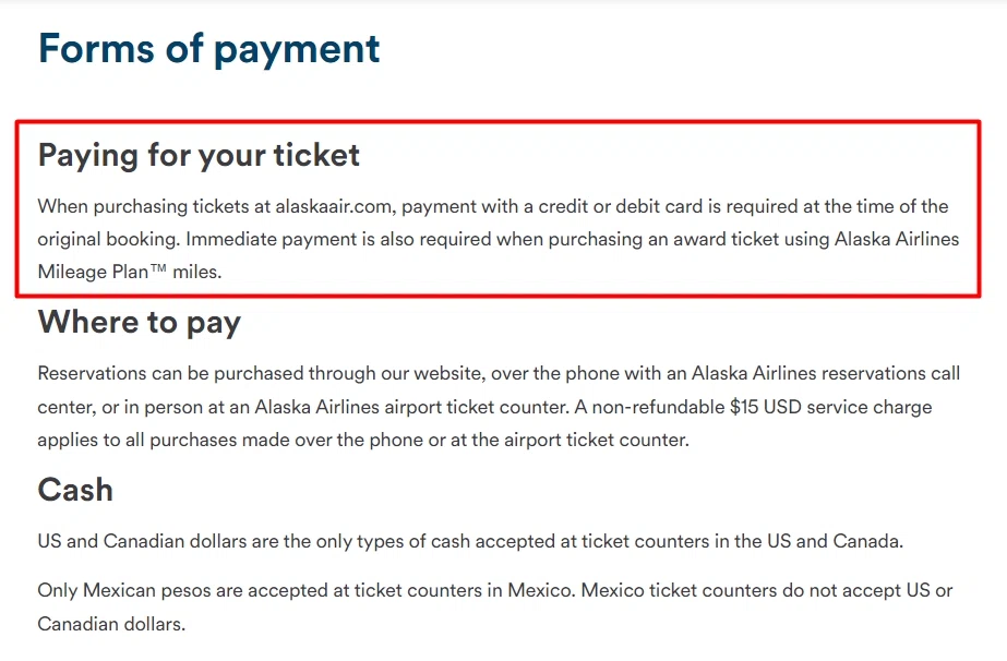 Does Alaska Airlines take debit cards? — Knoji