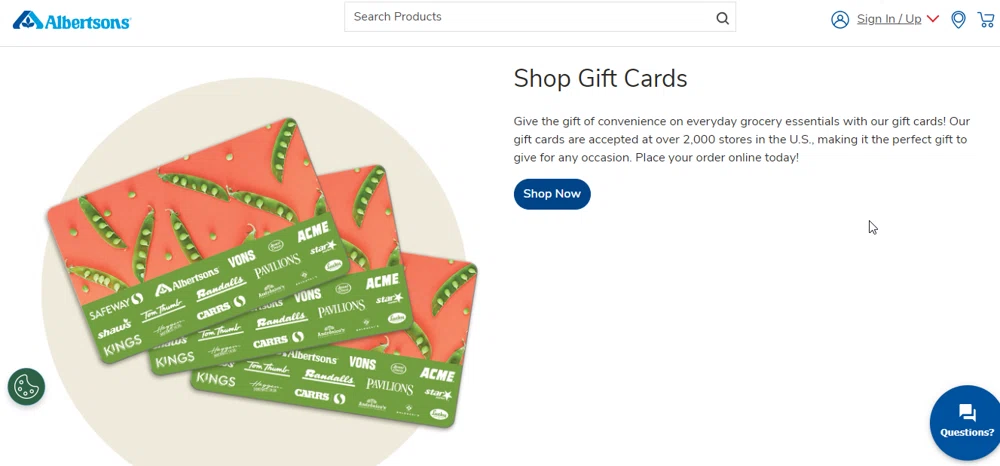 Does Albertsons accept gift cards or e-gift cards? — Knoji