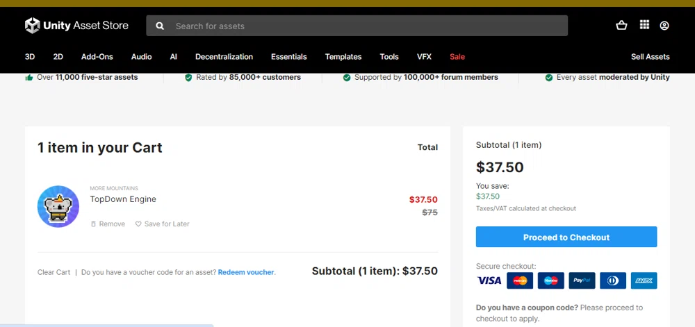Does Unity Asset Store offer layaway programs? — Knoji