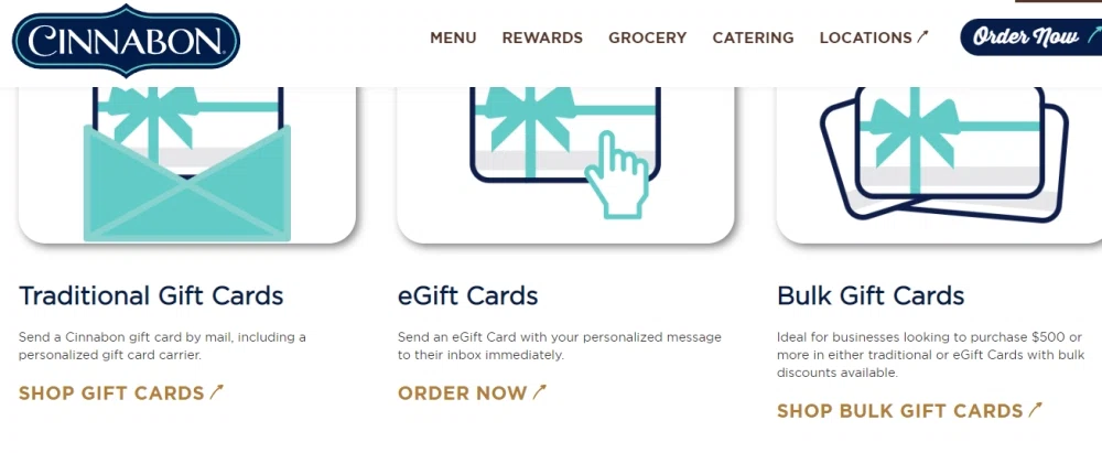 Does Cinnabon offer gift cards? — Knoji