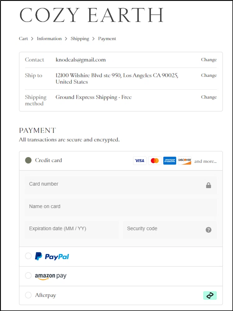 Does Cozy Earth accept Splitit financing? — Knoji