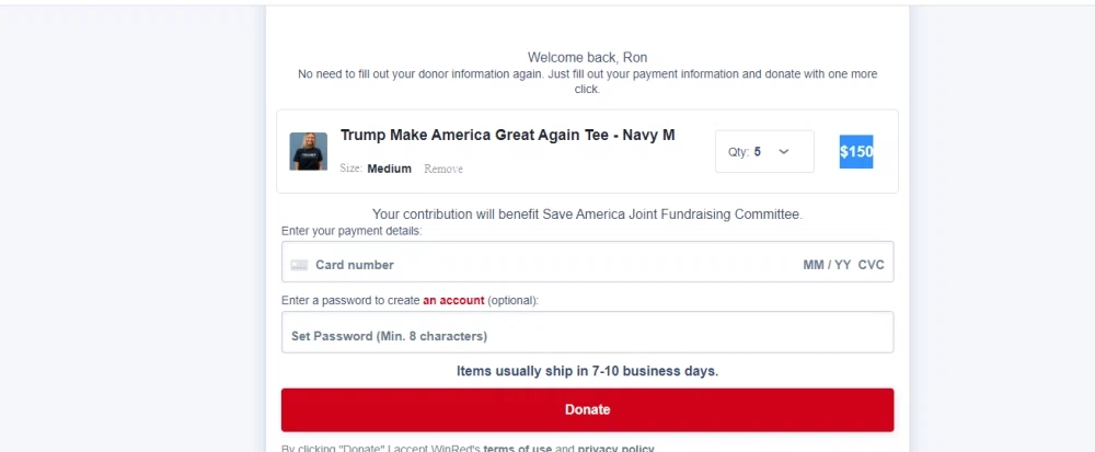 Does Donald J. Trump take debit cards? — Knoji