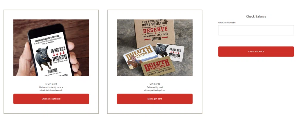 Does Duluth Trading offer gift cards? — Knoji