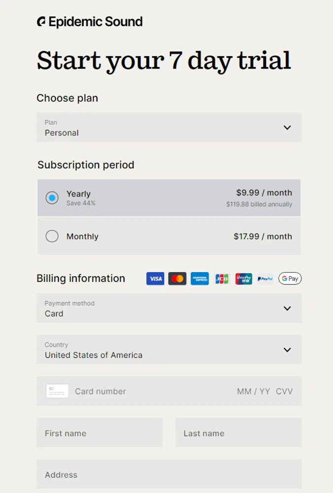 Does Epidemic Sound ES take debit cards? — Knoji