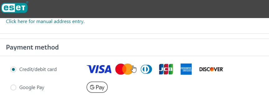 ESET debit card support? — Knoji