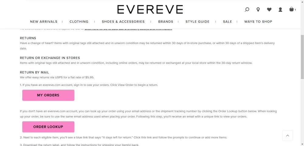 Does Evereve offer free returns? What's their exchange policy? — Knoji