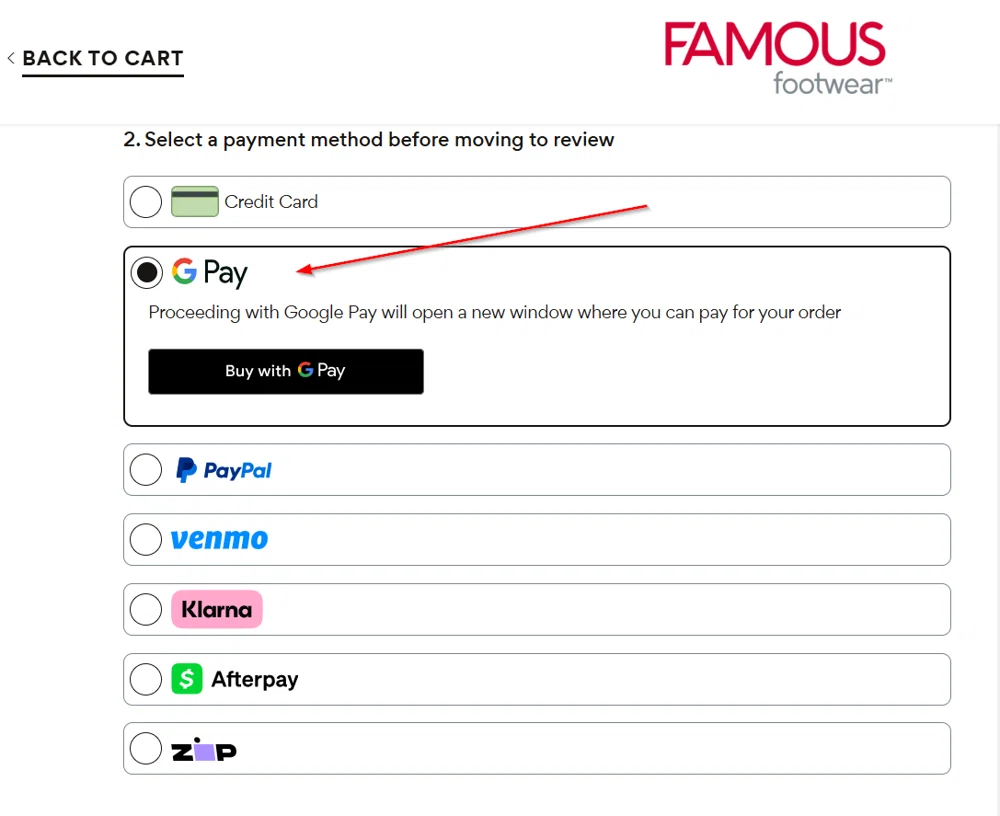 Does Famous Footwear take Google Pay? — Knoji