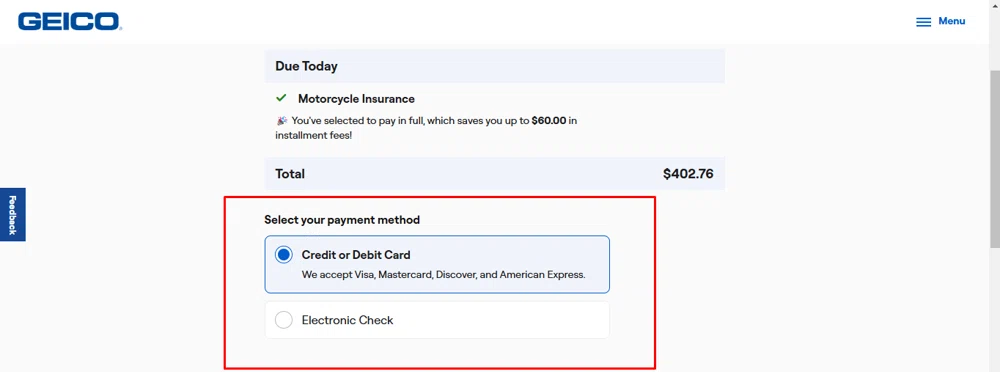 Geico debit card support? — Knoji