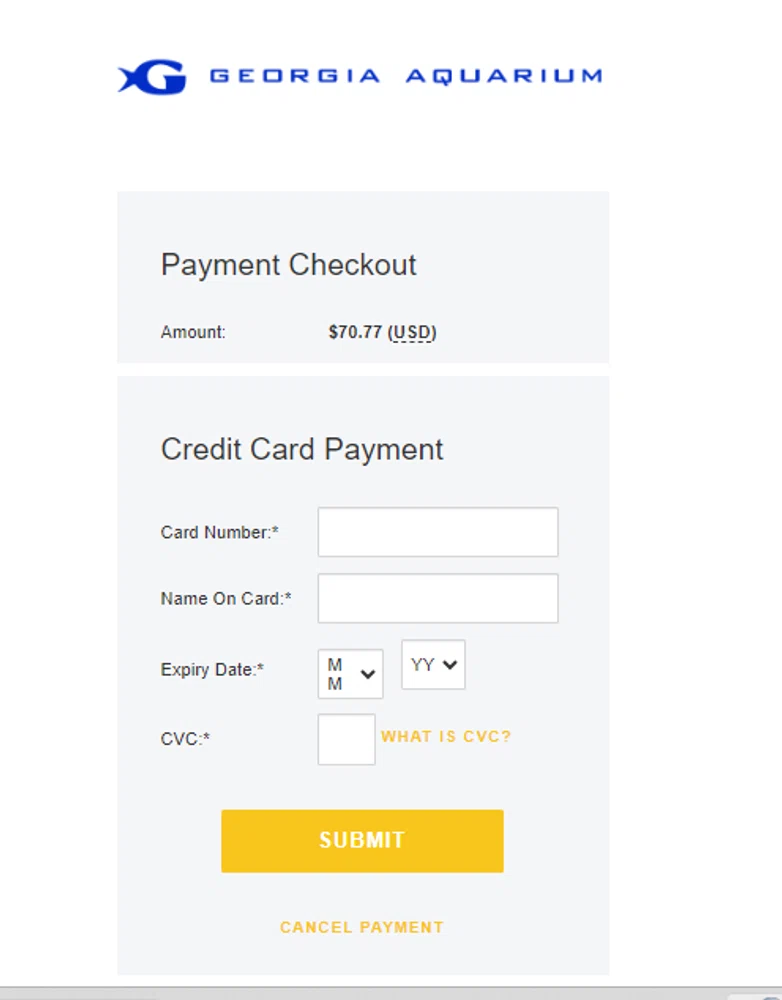 Georgia Aquarium debit card support? — Knoji