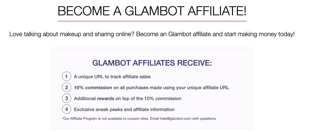 Does Glambot have an influencer marketing program? — Knoji