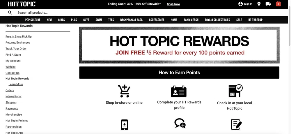 Hot Topic loyalty or rewards program? — Knoji