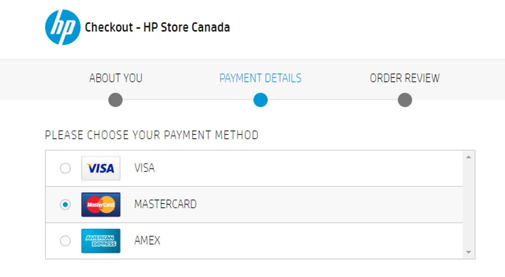 HP Store CA debit card support? — Knoji