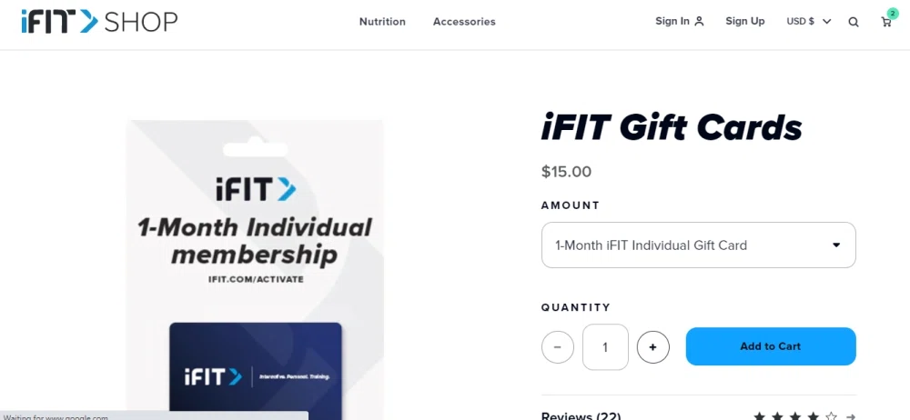 Does iFIT Workout App accept gift cards or e-gift cards? — Knoji