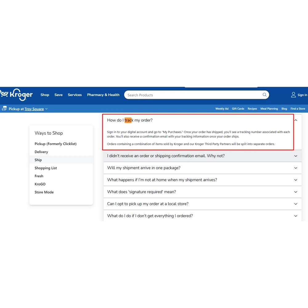 How do I track my Kroger order? — Knoji