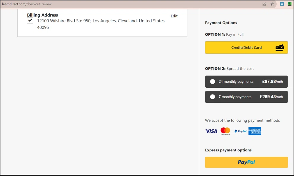 learndirect Splitit financing support? — Knoji