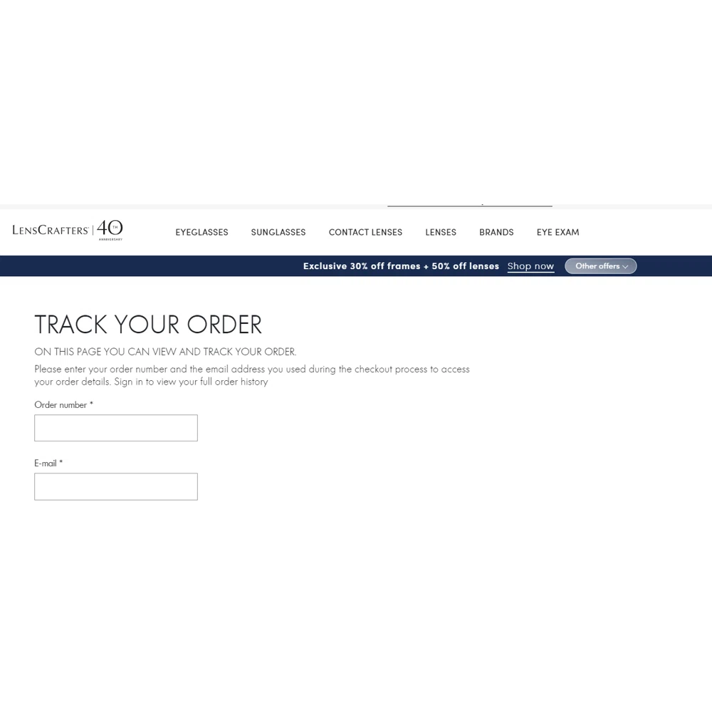 LensCrafters track order? — Knoji