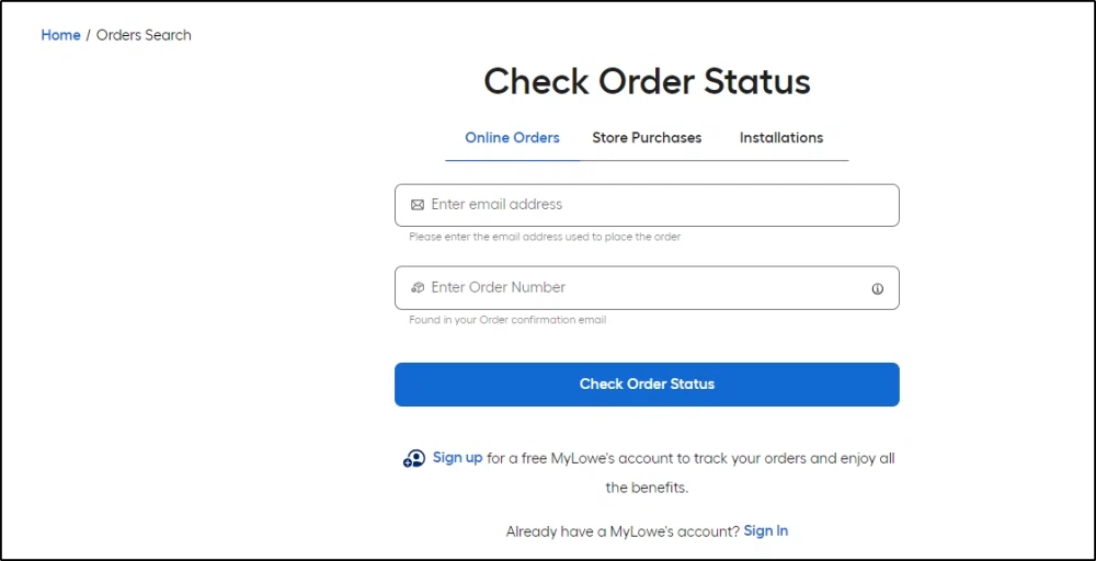 Lowe's track order? — Knoji