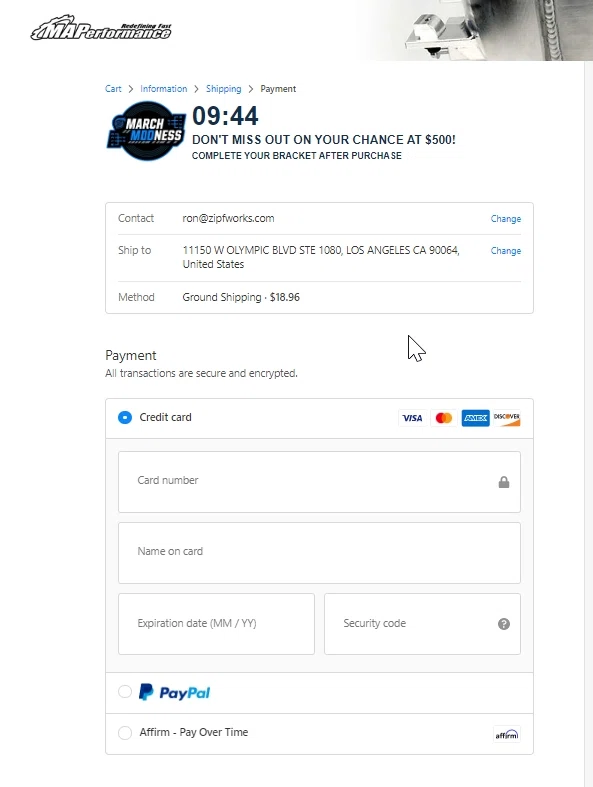 MAPerformance Affirm financing support? — Knoji