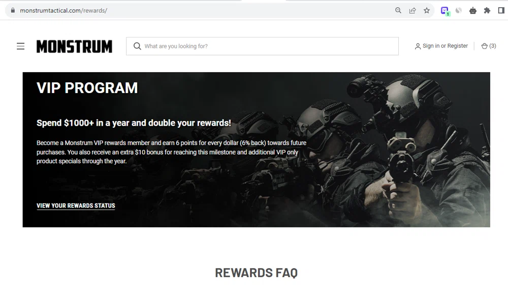 Monstrum Tactical loyalty or rewards program? — Knoji