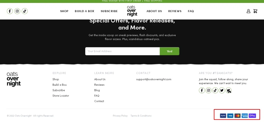 Oats Overnight debit card support? — Knoji