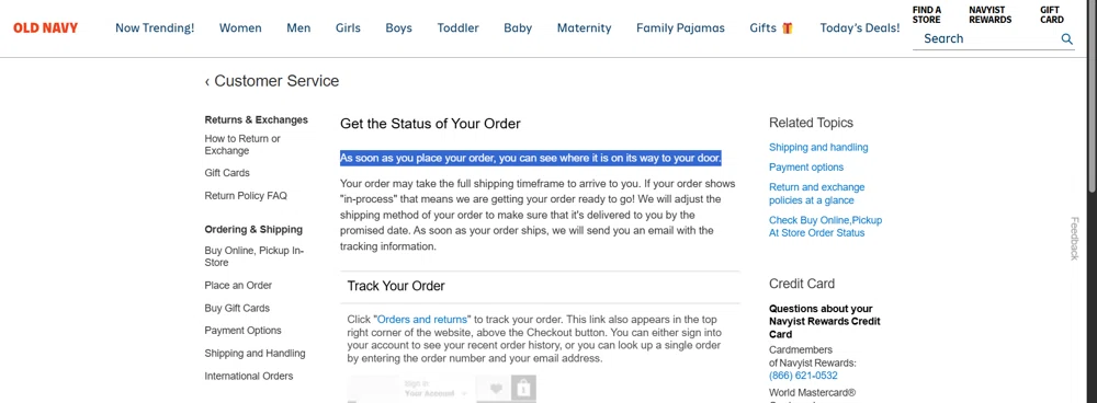 How do I track my Old Navy order? — Knoji