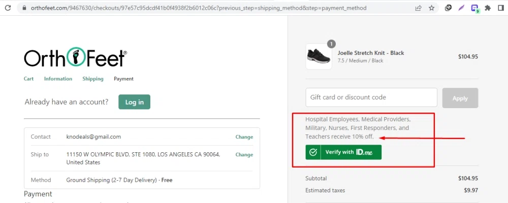 Orthofeet military discount? — Knoji