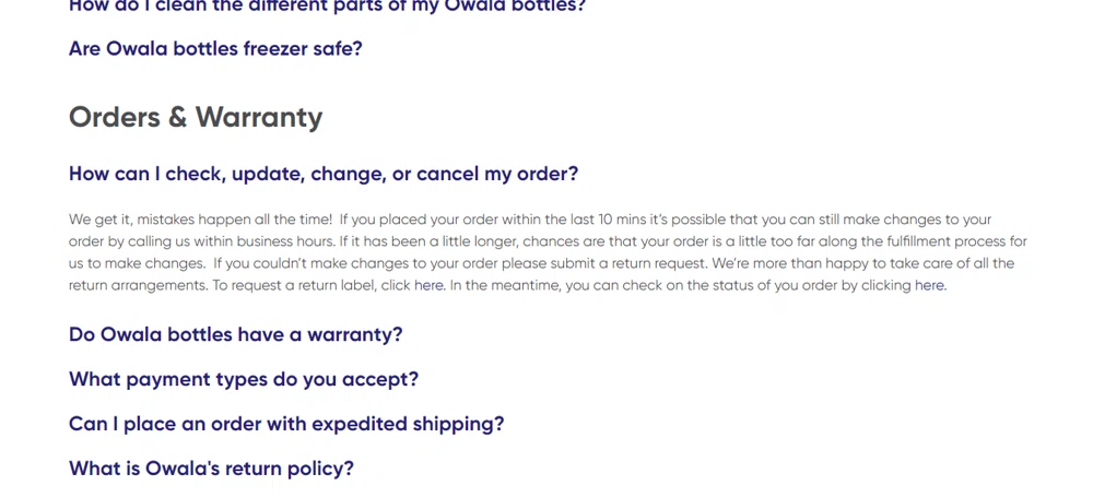 Owala cancellation policy? Can I change my order? — Knoji