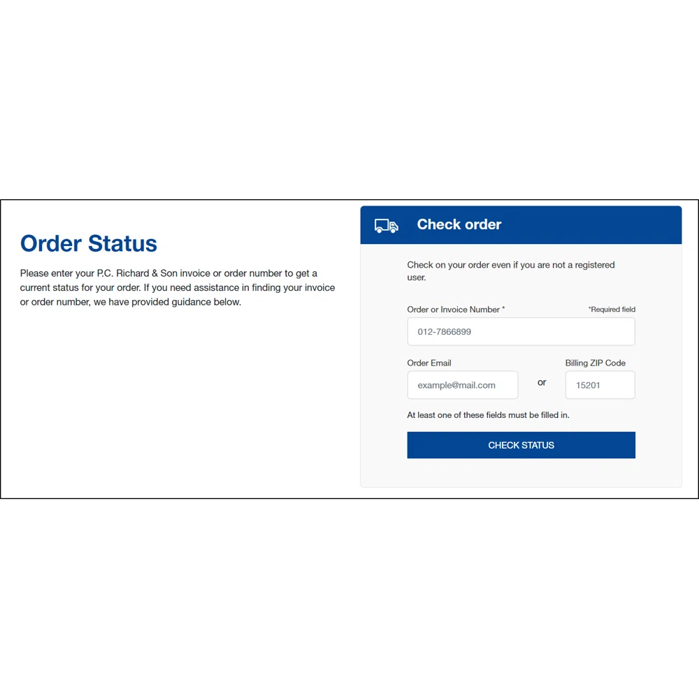 How do I track my P.C. Richard & Son order? — Knoji