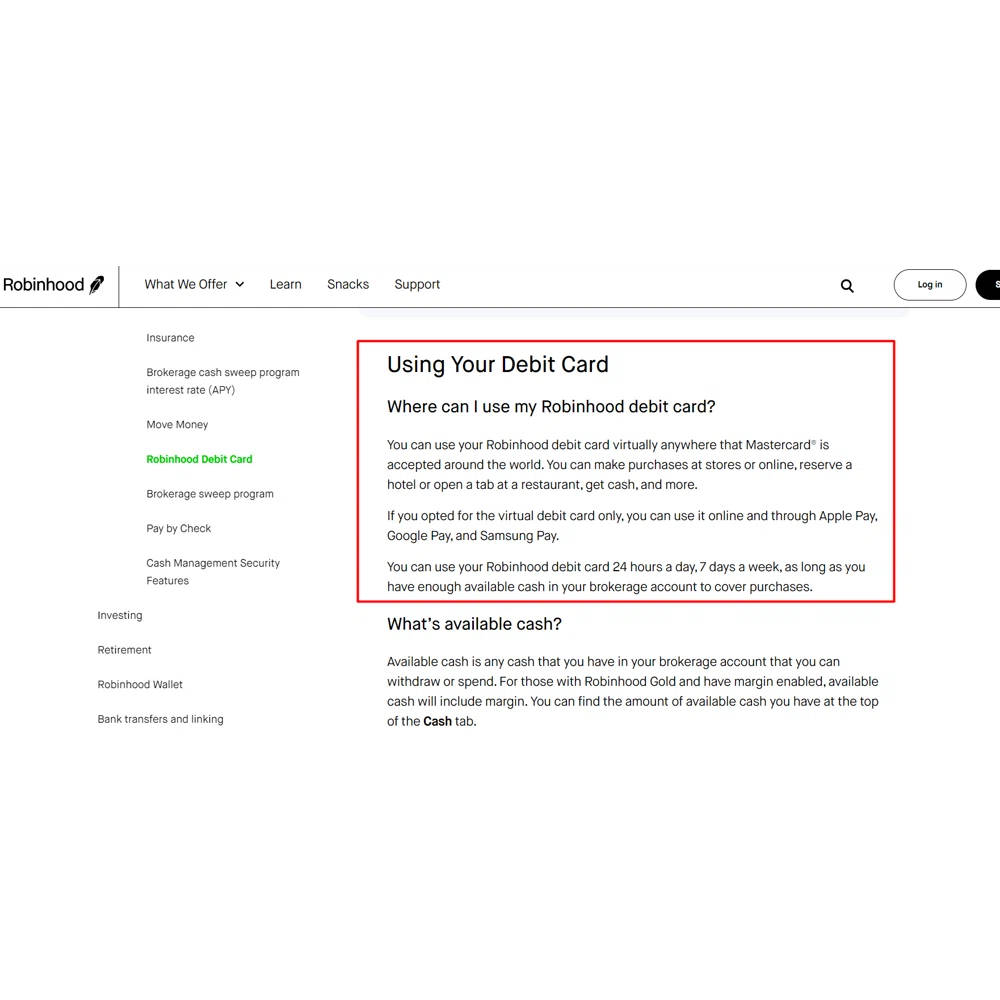 Does Robinhood take debit cards? — Knoji