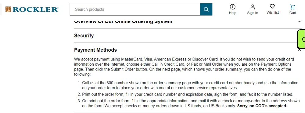 Does Rockler take debit cards? — Knoji