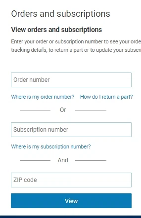 Sears Parts Direct track order? — Knoji