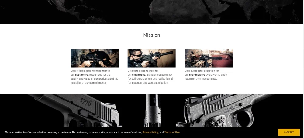 Does SIG SAUER have a clear company mission statement? — Knoji