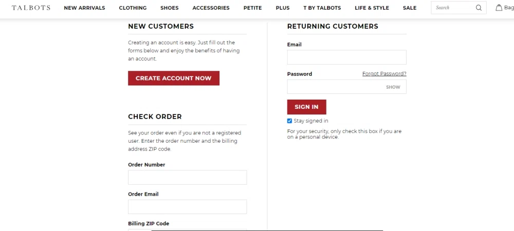 How do I track my Talbots order? — Knoji