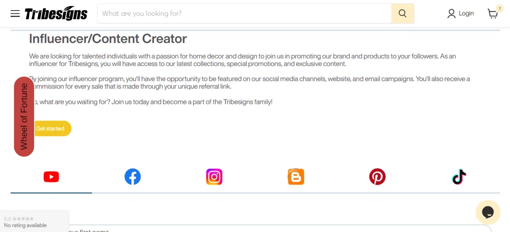 Does Tribesigns have an influencer marketing program? — Knoji