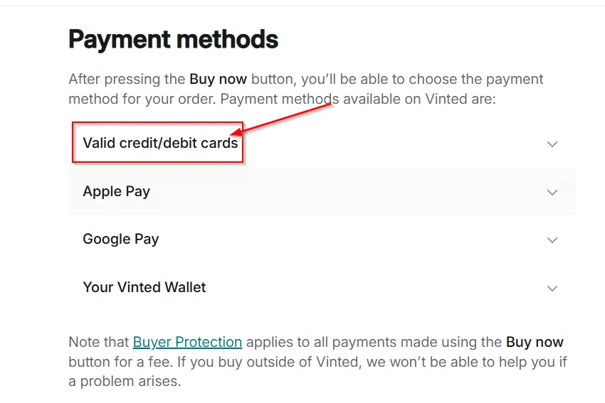 Vinted debit card support? — Knoji