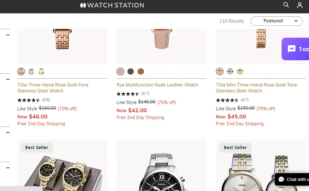 Does Watch Station have an outlet store? — Knoji