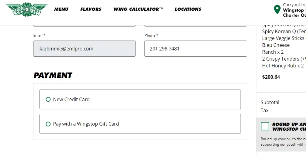 Wingstop debit card support? — Knoji