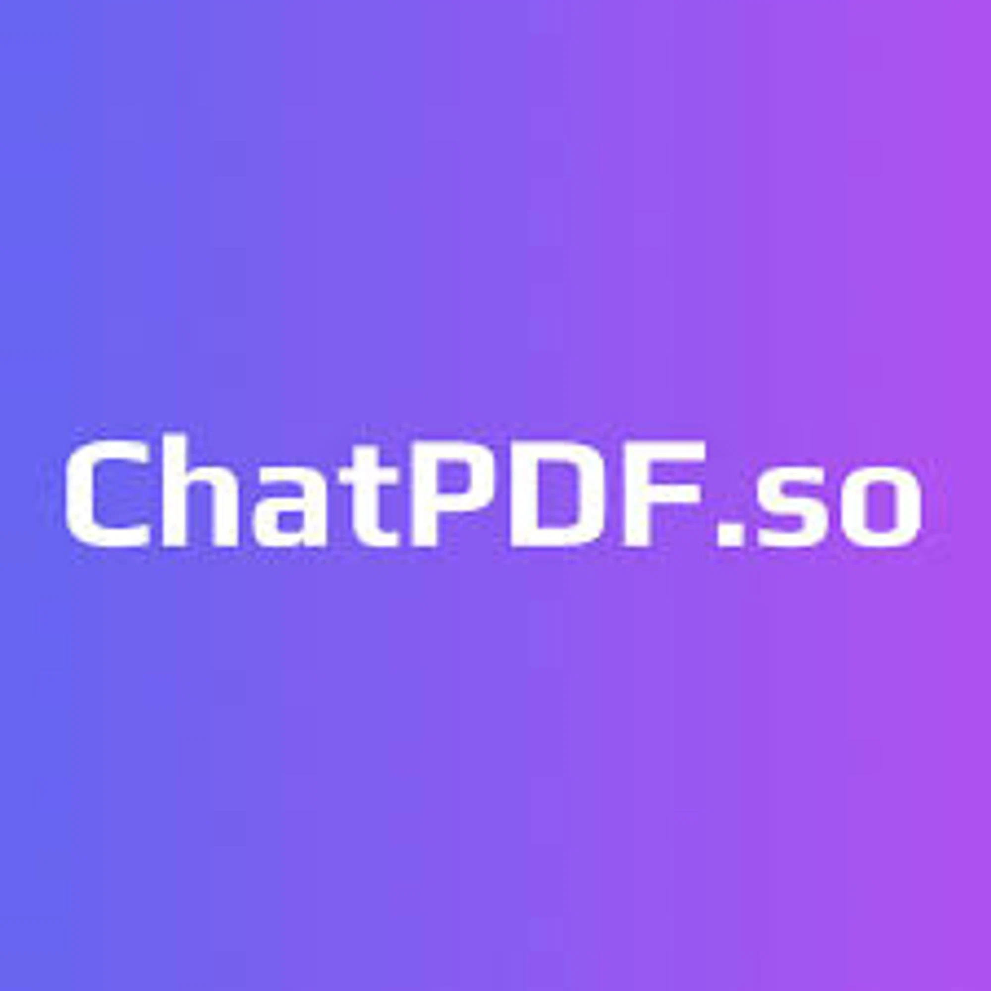 ChatPDF.so Promo Codes - 30% Off Discount Code May 2025