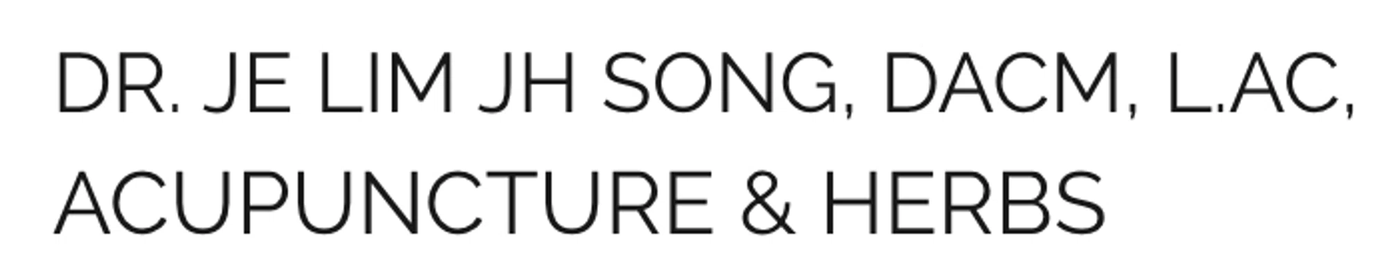 Dr. Je Lim JH Song, DACM, L.AC Promo Code - $75 Off in 2025